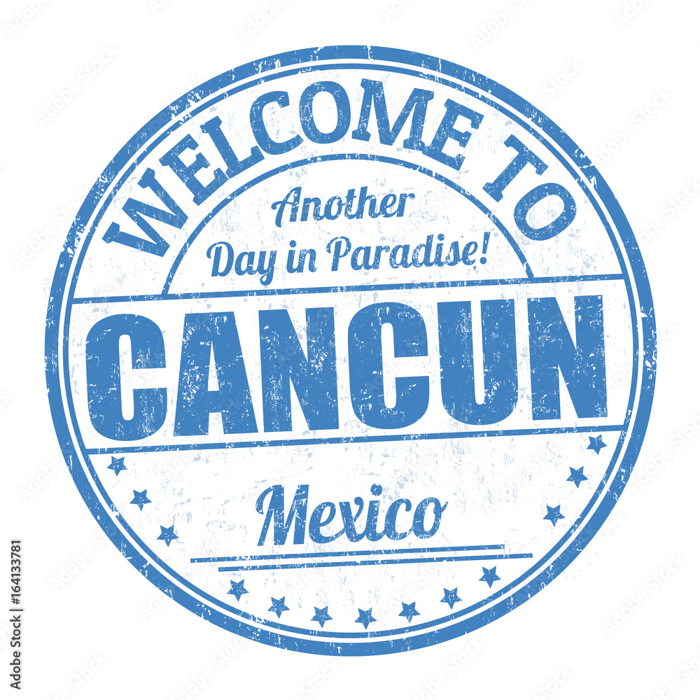 Welcome to Cancun sign or stamp Stock Vector | Adobe Stock