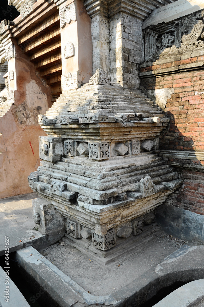 Stone work design and detail at Old Masjid Besar Mataram Kotagede ...