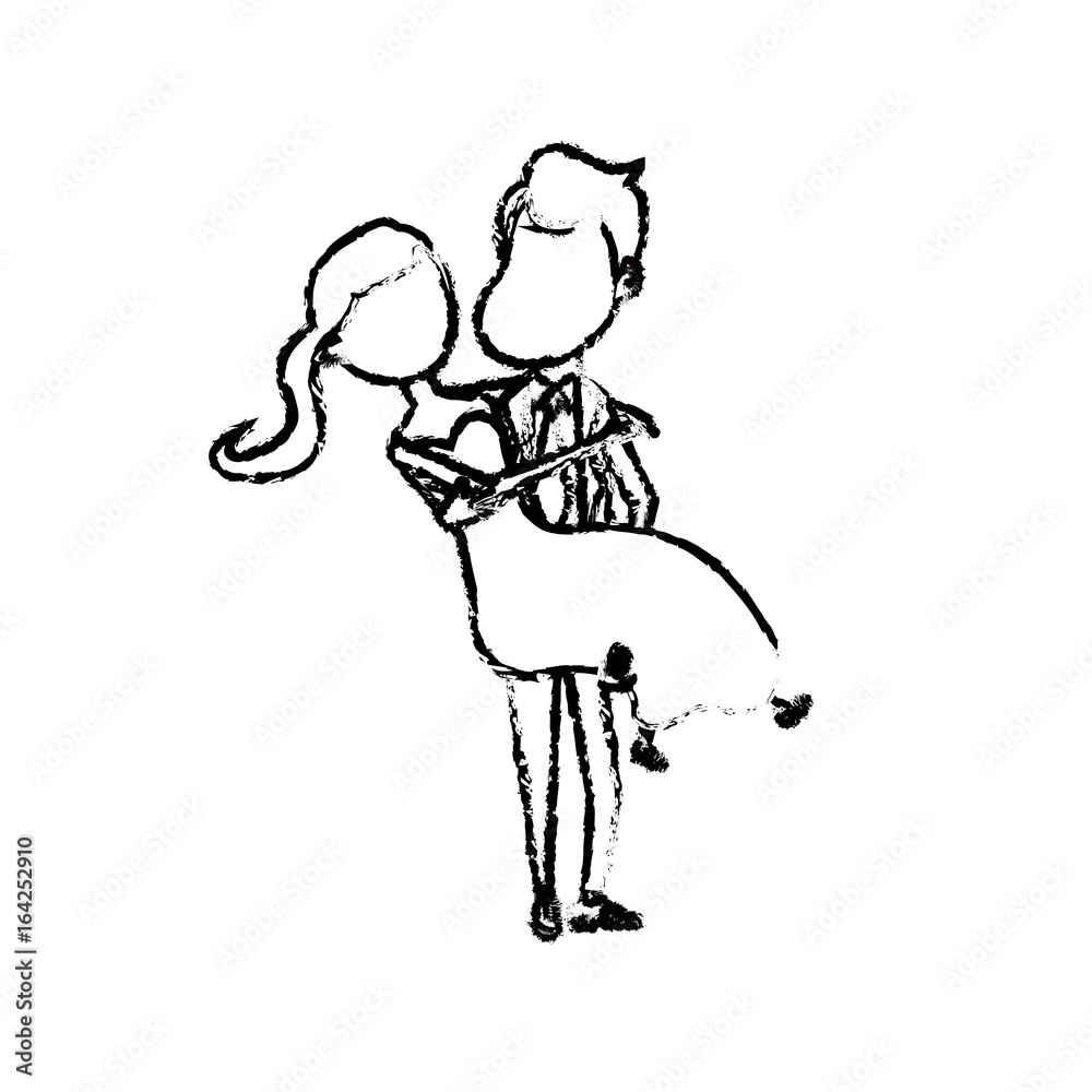 Guy Carrying Girl Drawing
