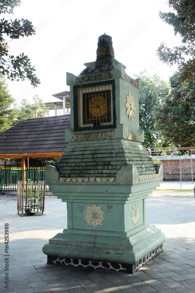 Small clock tower at Old Masjid Besar Mataram Kotagede, Jogjakarta ...