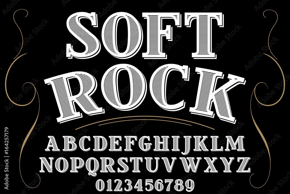 Font handcrafted vector script alphabet font vintage old style and ...