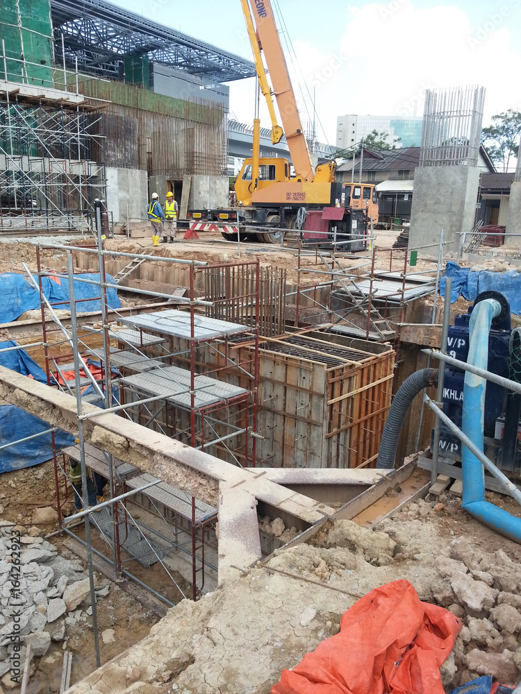Foundation work include the building piling works and pile cap ...