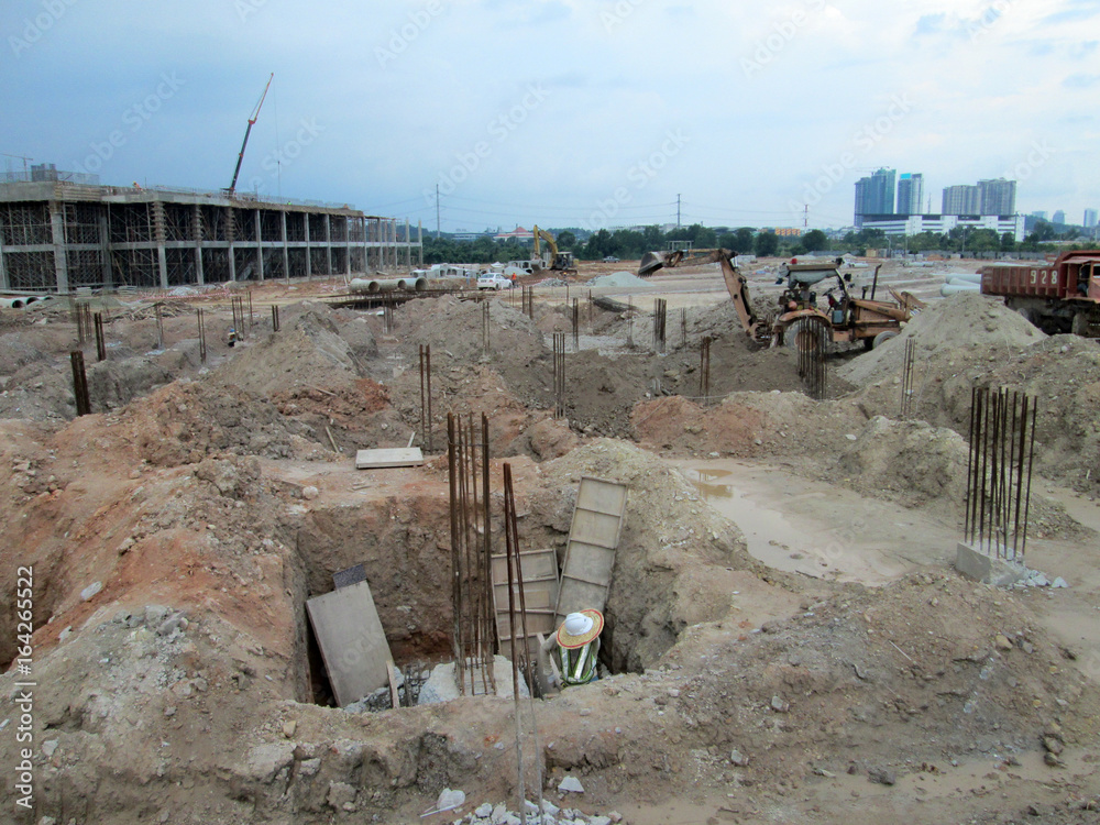 Foundation work include the building piling works and pile cap ...