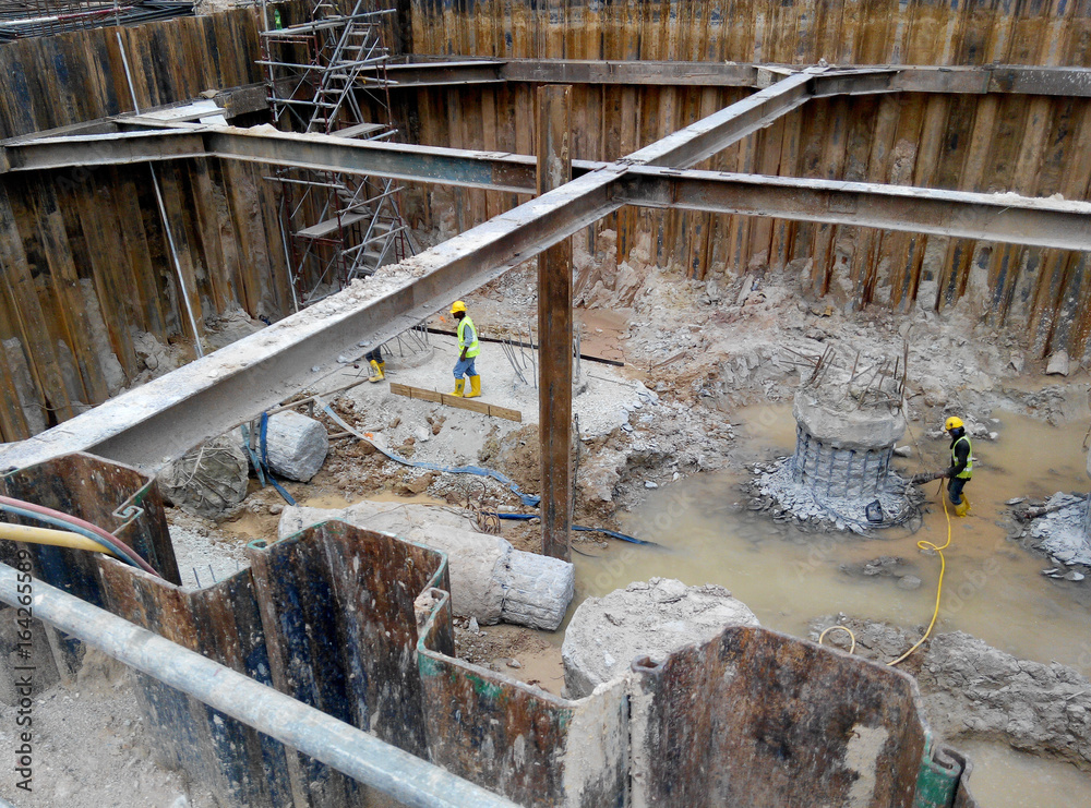 Foundation work include the building piling works and pile cap ...