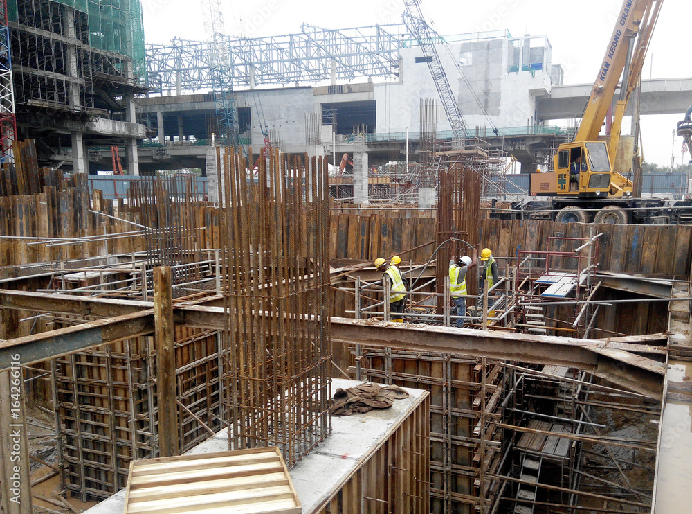 Foundation work include the building piling works and pile cap ...