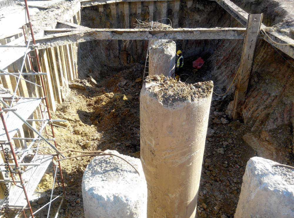 Foundation work include the building piling works and pile cap ...