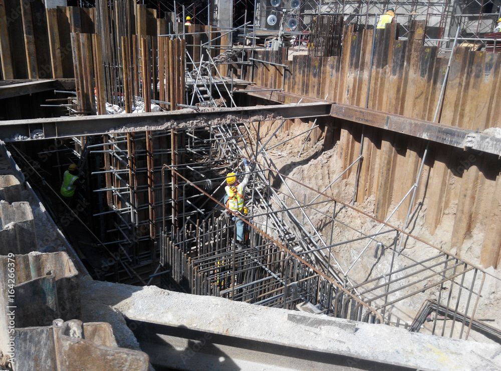 Foundation work include the building piling works and pile cap ...