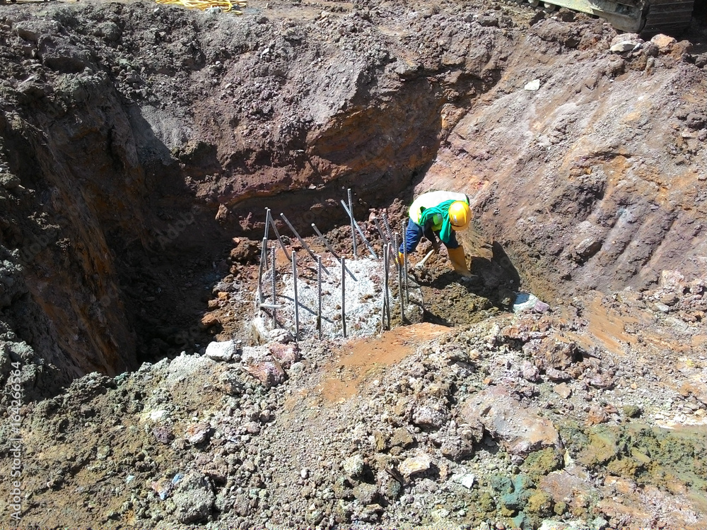 Foundation work include the building piling works and pile cap ...