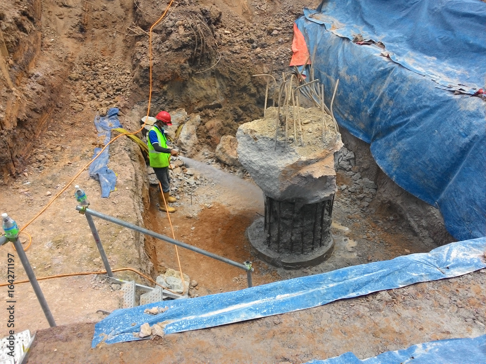 Foundation work include the building piling works and pile cap ...