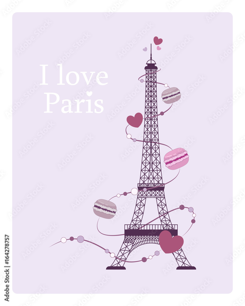 Vintage Eiffel Tower Love