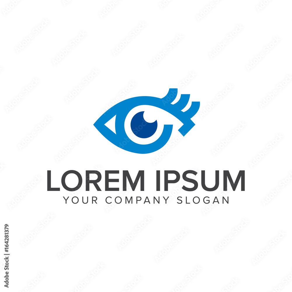 blue eye logo design concept template Stock Vector | Adobe Stock