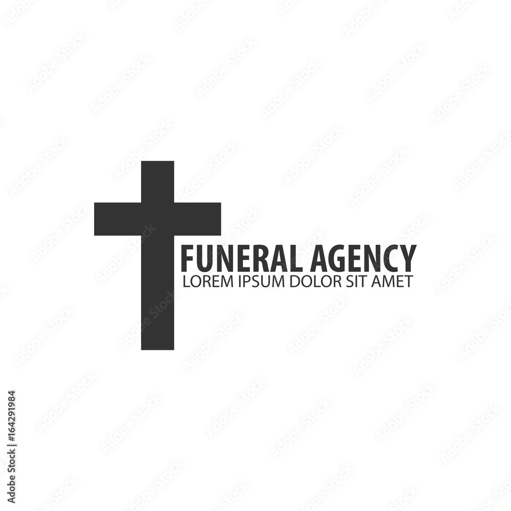 Funeral home undertaking ceremonial service. Funeral agency. Vector ...