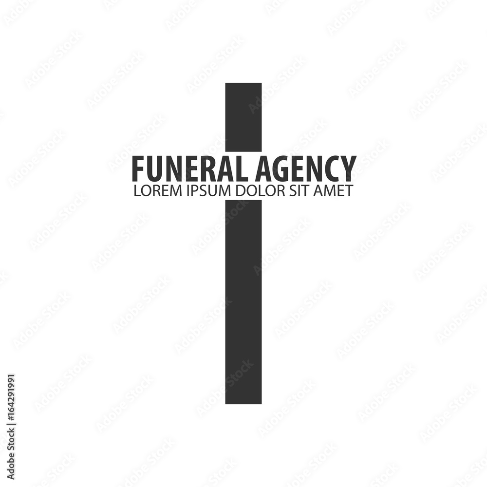 Funeral home undertaking ceremonial service. Funeral agency. Vector ...