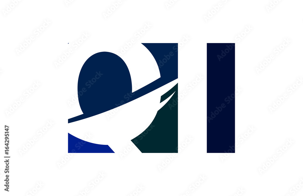 QI Negative Space Square Swoosh Letter logo Stock Vector | Adobe Stock