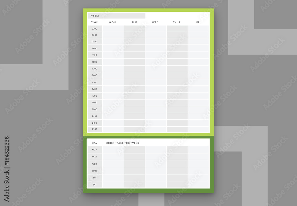 Weekly To Do List Layout 1 Stock Template | Adobe Stock