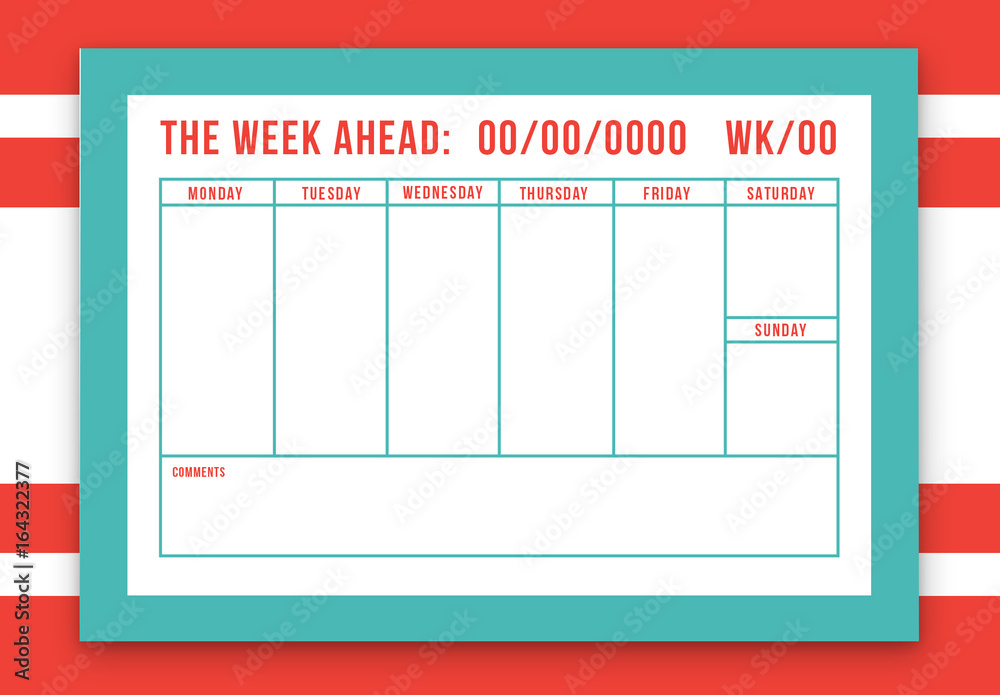Weekly To Do List Layout 2 Stock Template | Adobe Stock