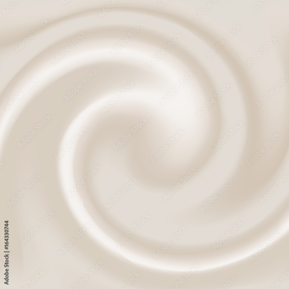 Vector realistic cream effect for decoration and covering. Creamy swirl ...