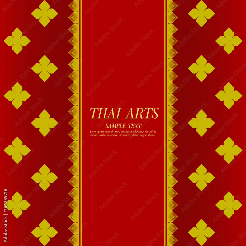 Thai Art vector background. Stock Vector | Adobe Stock