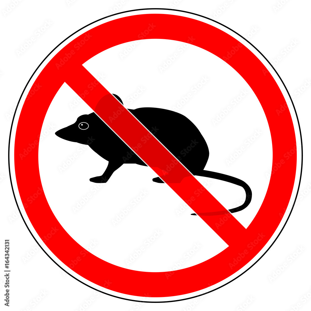 srr227 SignRoundRed - german - Verbotszeichen: Hausmaus - Mäuse ...