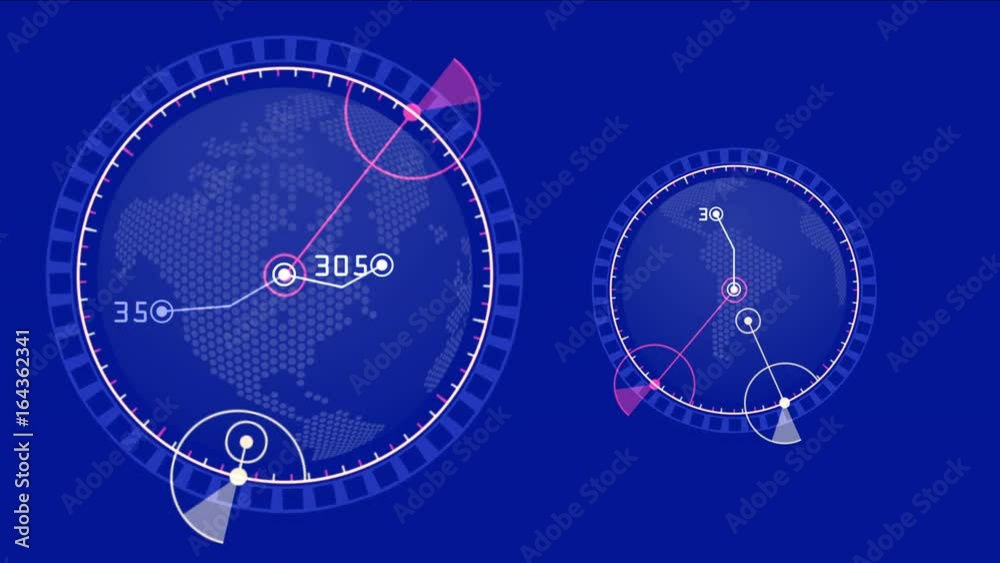 4k global GPS earth city map military Radar GPS screen display ...