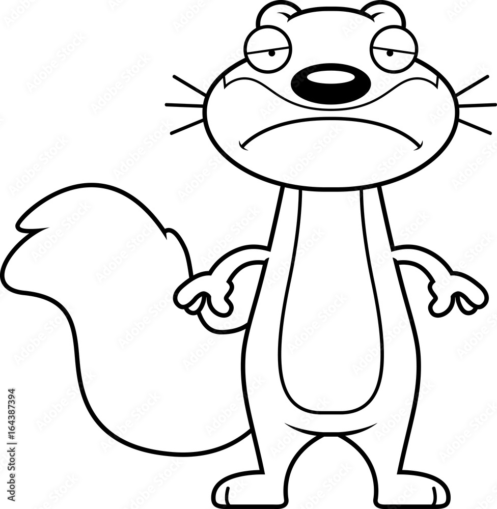 Sad Squirrel Drawing