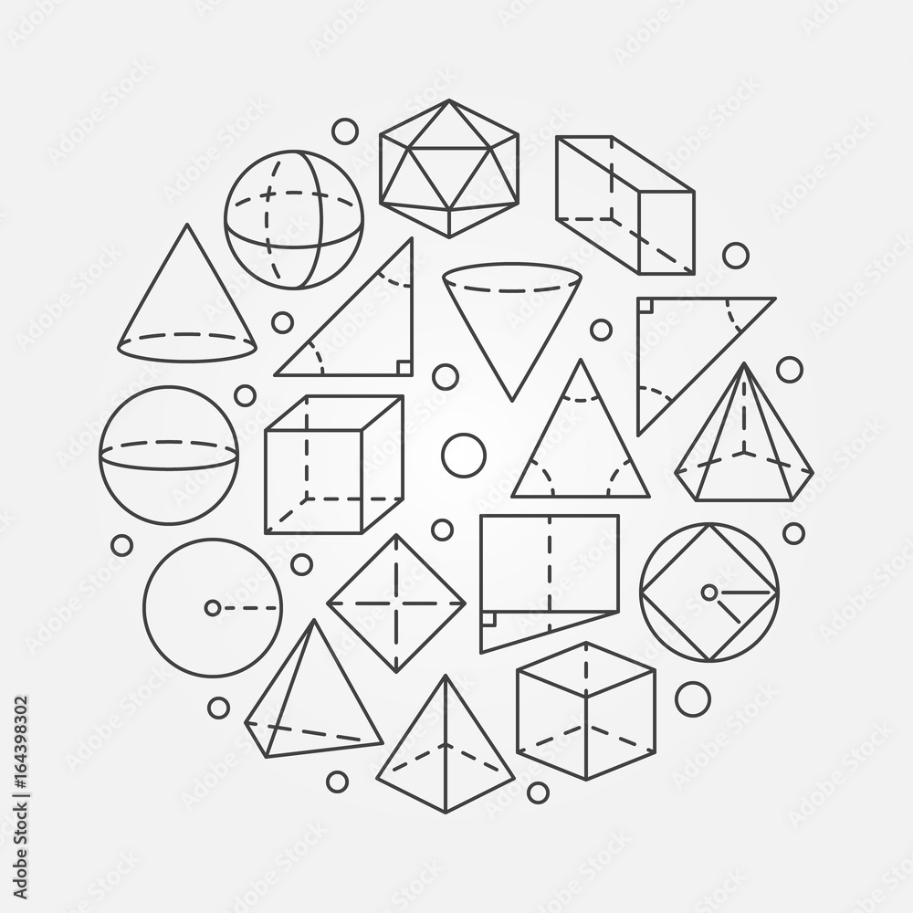 Geometry mathematics illustration Stock Vector | Adobe Stock