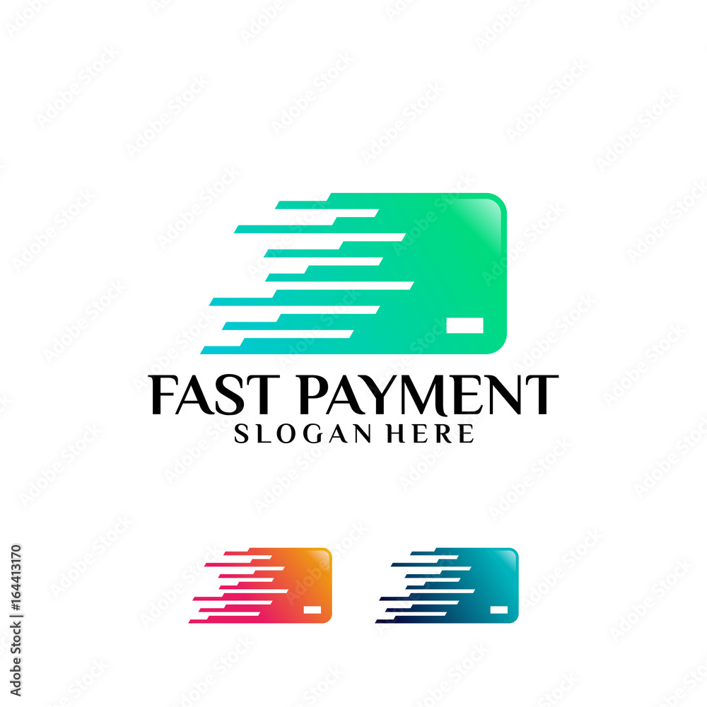 Fast Payment Logo template designs vector illustration Stock Vector ...