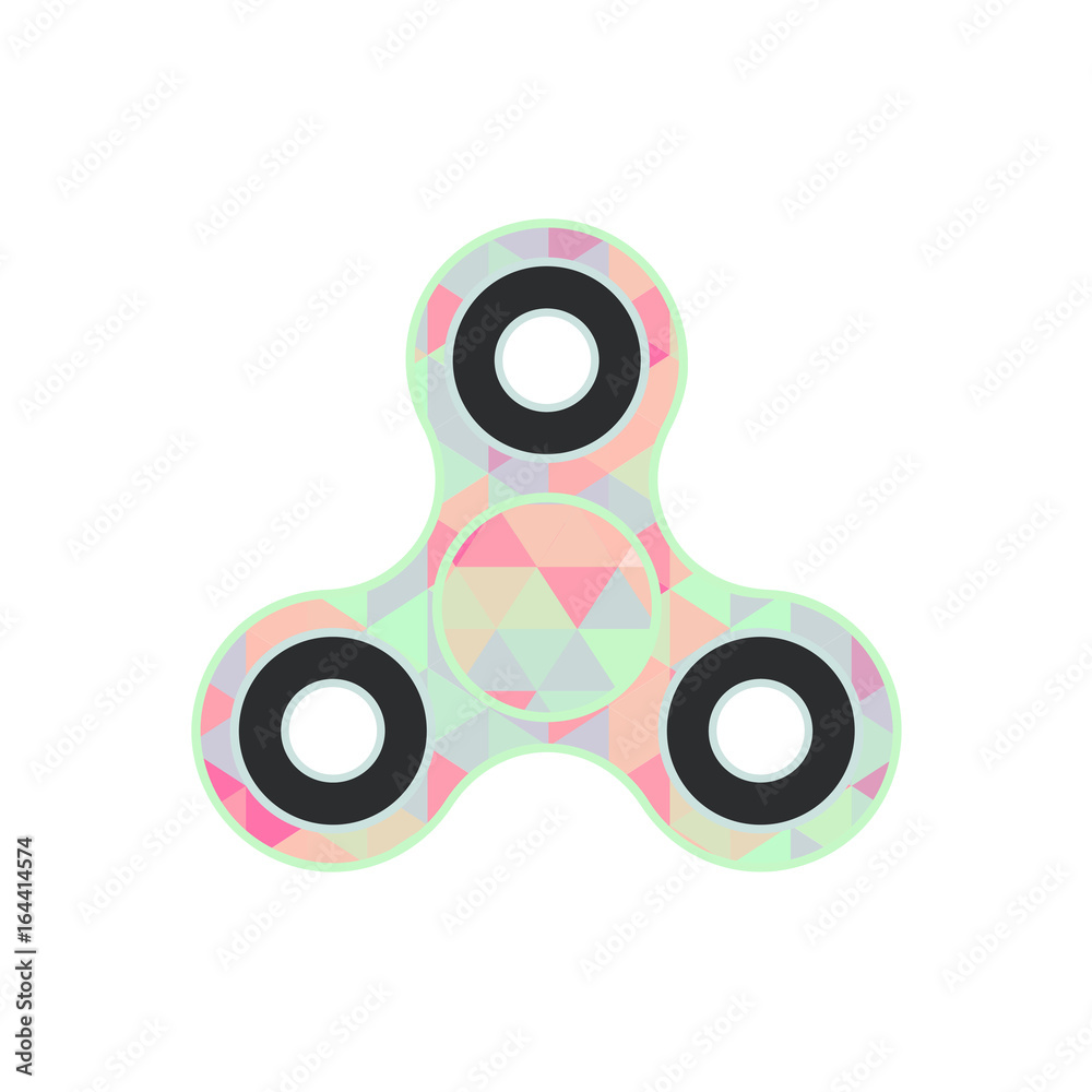 Fidget spinner vector illustration, isolated flat design of a popular ...