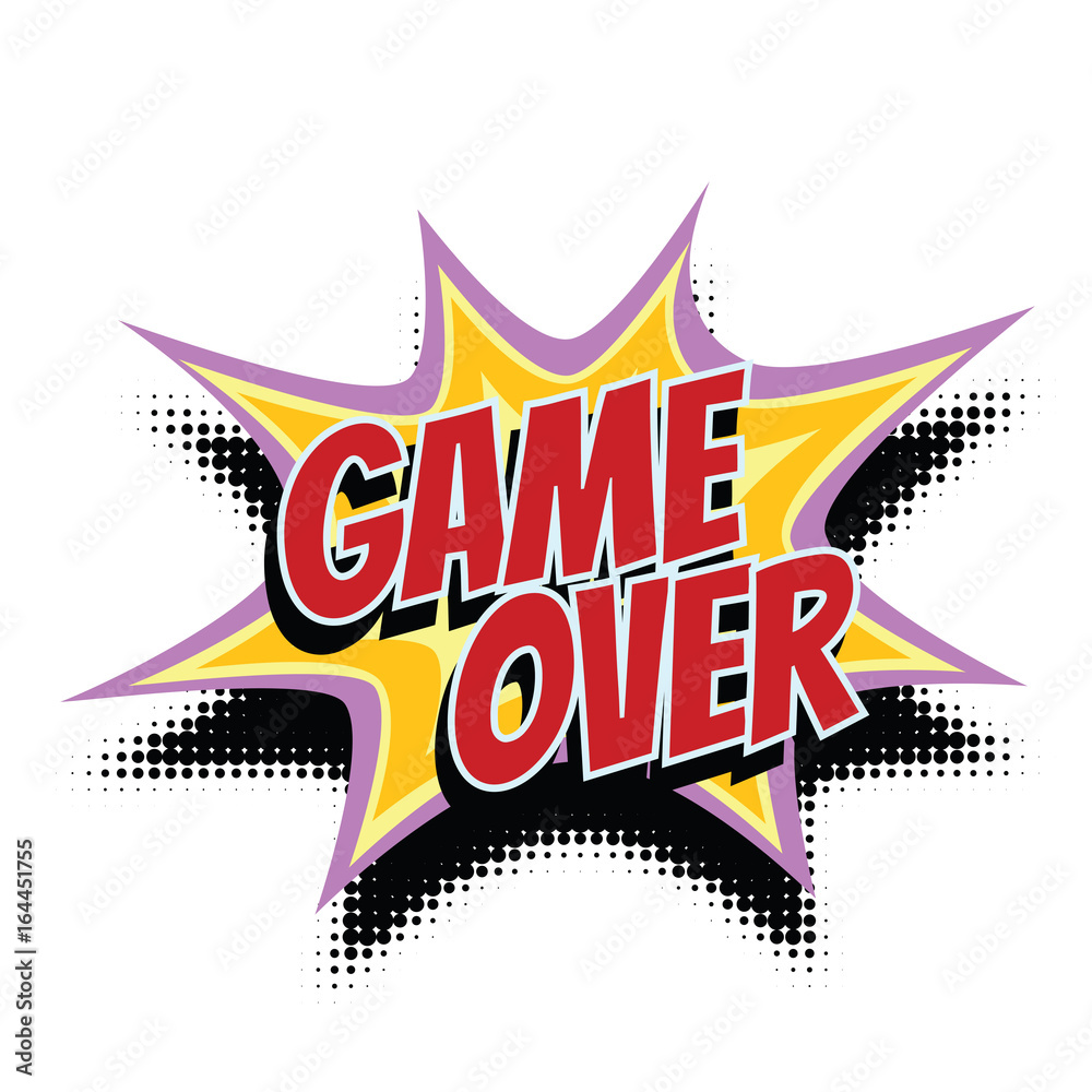 game over comic word Stock Vector | Adobe Stock