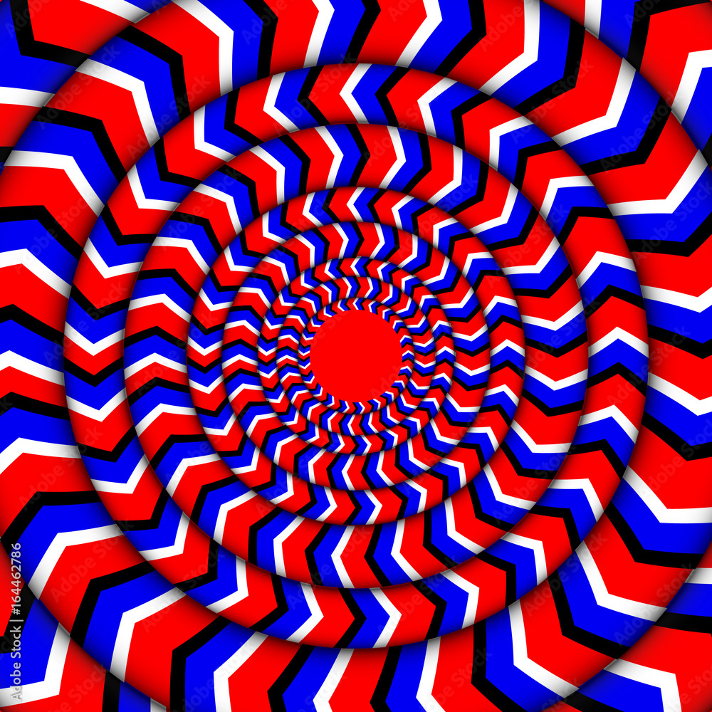 Hypnotic Of Rotation. Perpetual Rotation Illusion. Background With ...