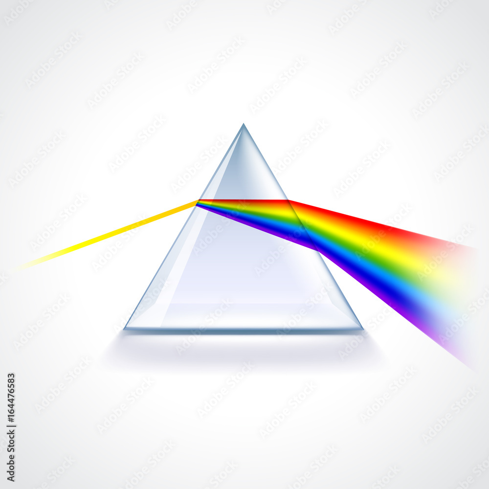 Spectrum prism isolated on white vector vector de Stock | Adobe Stock