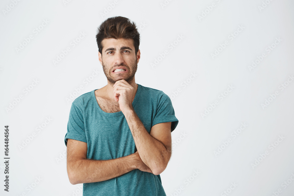 Human face expressions, emotions and feelings. Handsome young ...