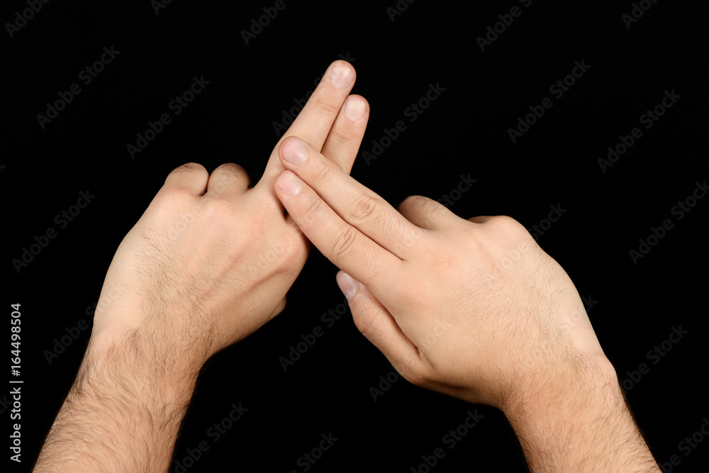 The language of the deaf English version of the gesture the letter F ...