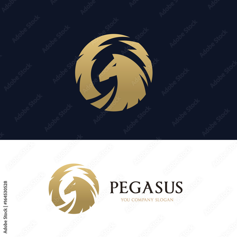 Pegasus vector logo template. Stock Vector | Adobe Stock