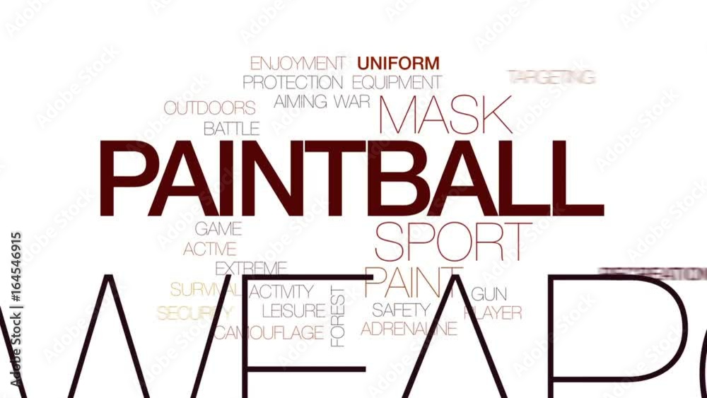 Paintball animated word cloud, text design animation. Kinetic ...