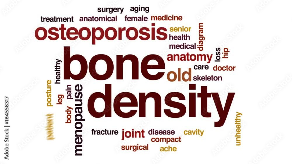 Bone density animated word cloud, text design animation. Stock Video ...