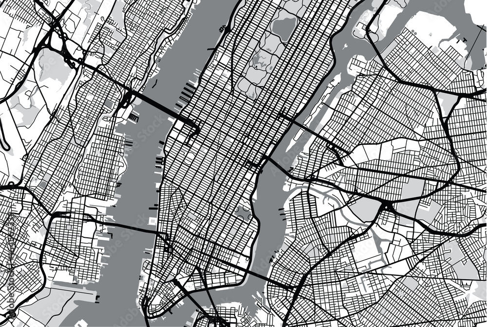 Vector city map of New York Stock Vector | Adobe Stock