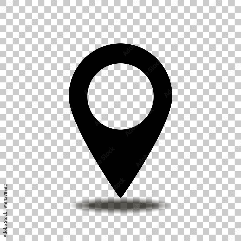 Vector positioning icon. Geolocation. Location. A mark on the map ...