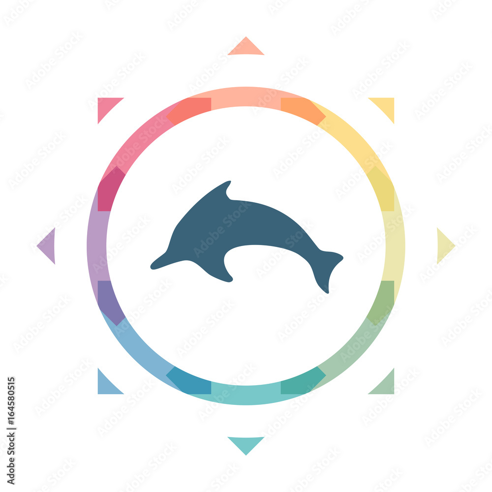 buntes Symbol - Delfin Stock-Vektorgrafik | Adobe Stock