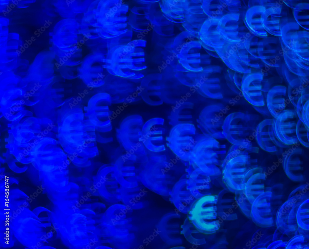 Beautiful background with different colored symbol euro, abstract ...