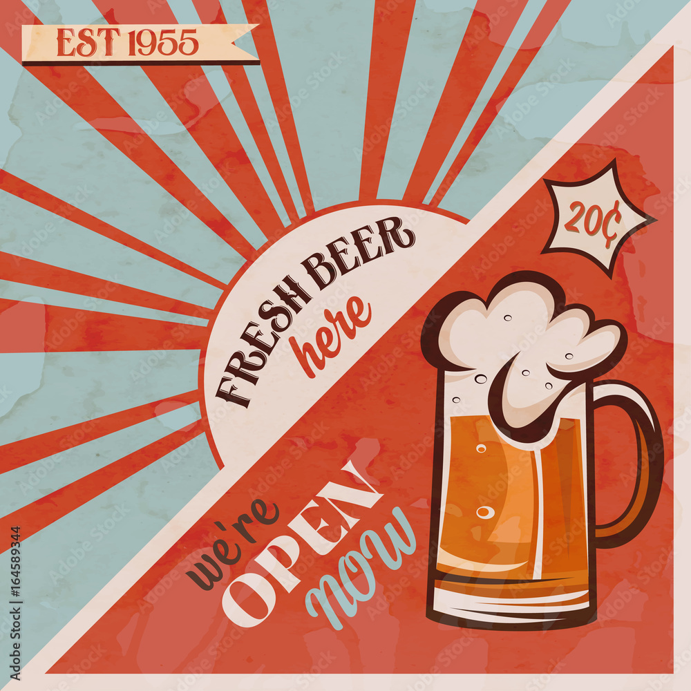Vintage Beer Illustration