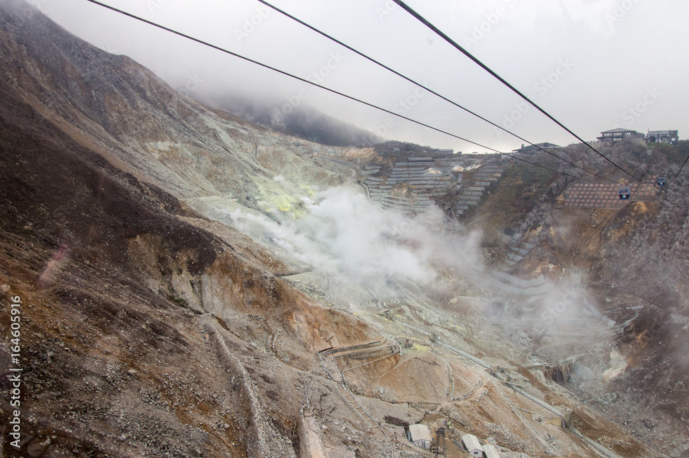 Owakudani, the volcanic area of Mt Fuji, Japan Stock Photo | Adobe Stock