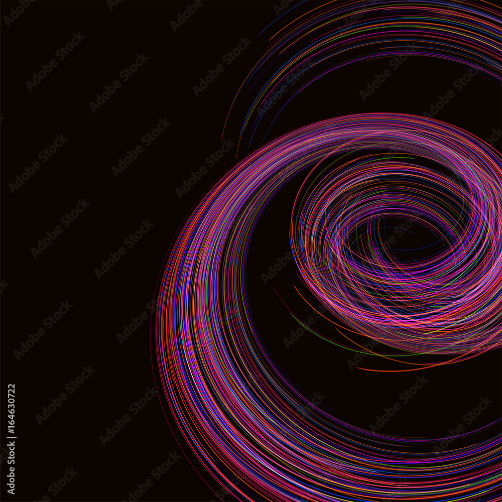 Amazing linear thread, abstract vector black background template ...