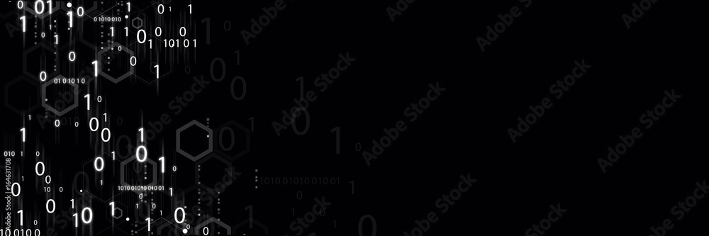 Binary numbers on digital screen Stock Photo | Adobe Stock