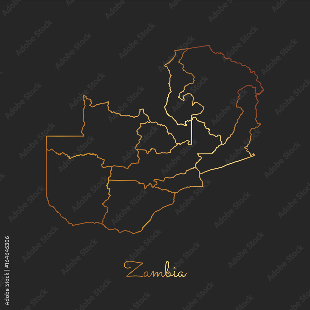 Zambia Map Outline