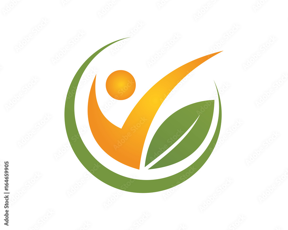 Fun people Healthy Life Logo vector Stock Vector | Adobe Stock