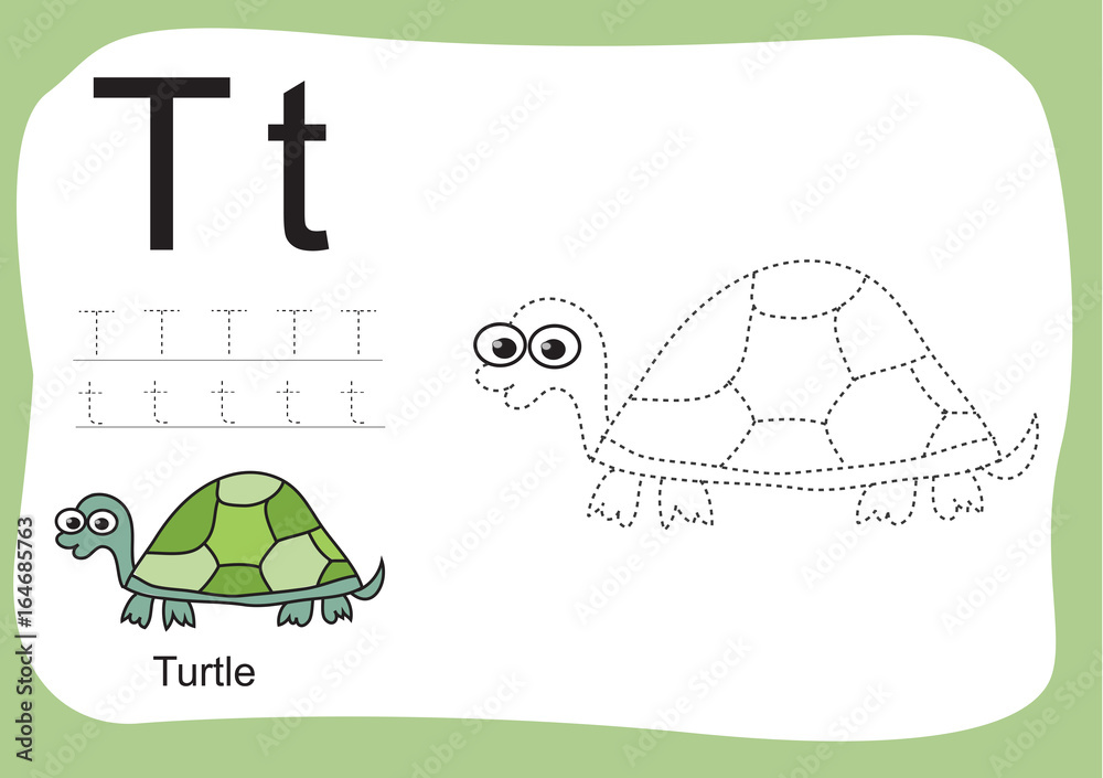 A to z, alphabet tracing worksheets,cartoon coloring book for kids ...