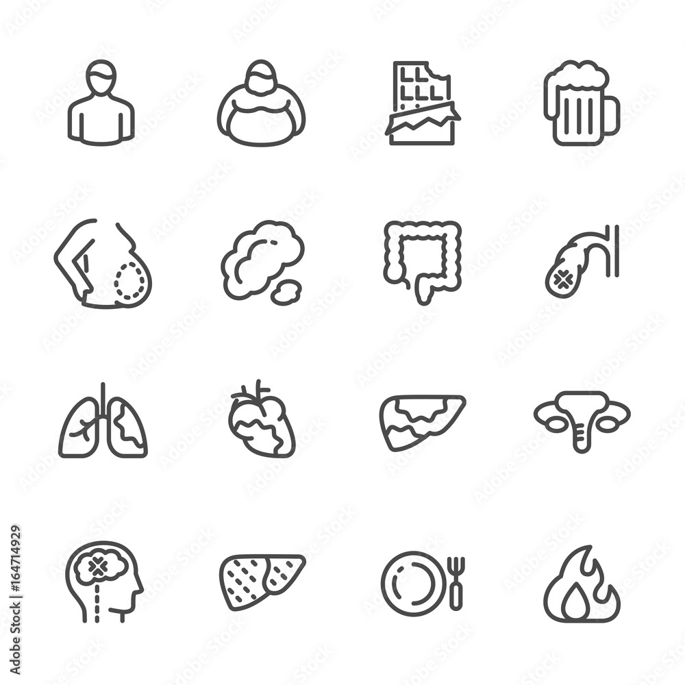 Visceral fat or abdominal fat storing in belly and internal organs and ...