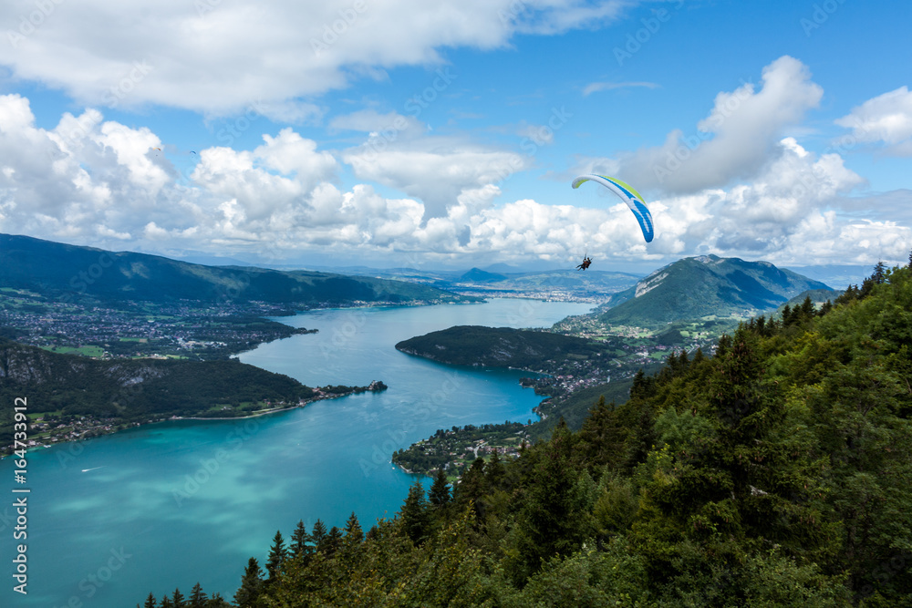 Vue du lac d'Annecy - Col de la Forclaz Stock-Foto | Adobe Stock