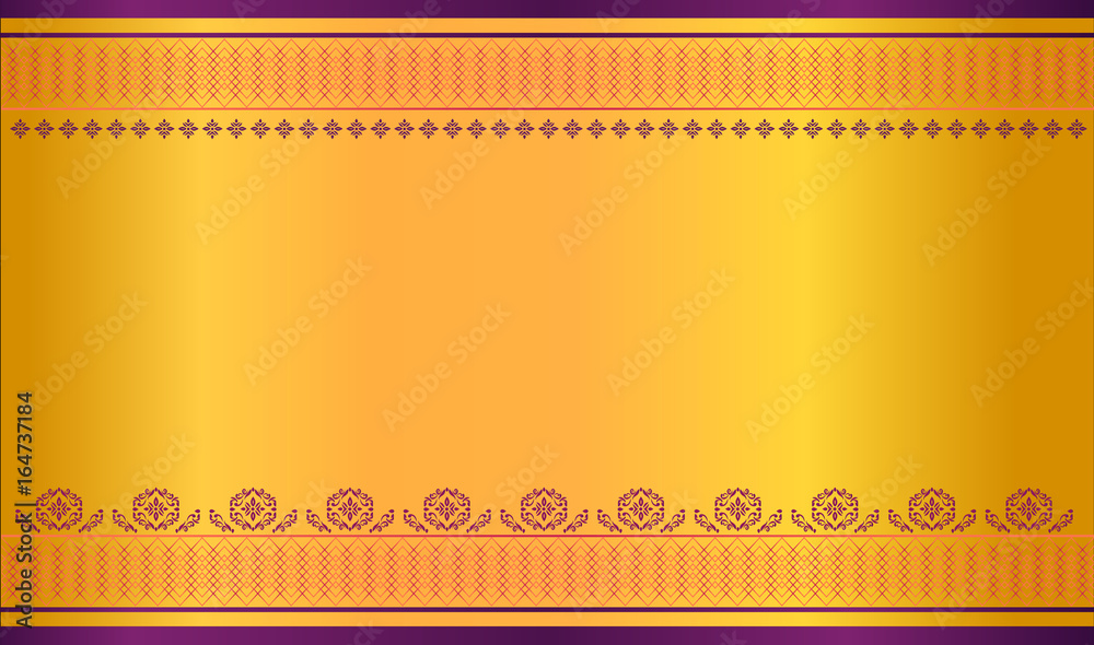 Thai art pattern gold vector, Asian Background Stock Illustration ...